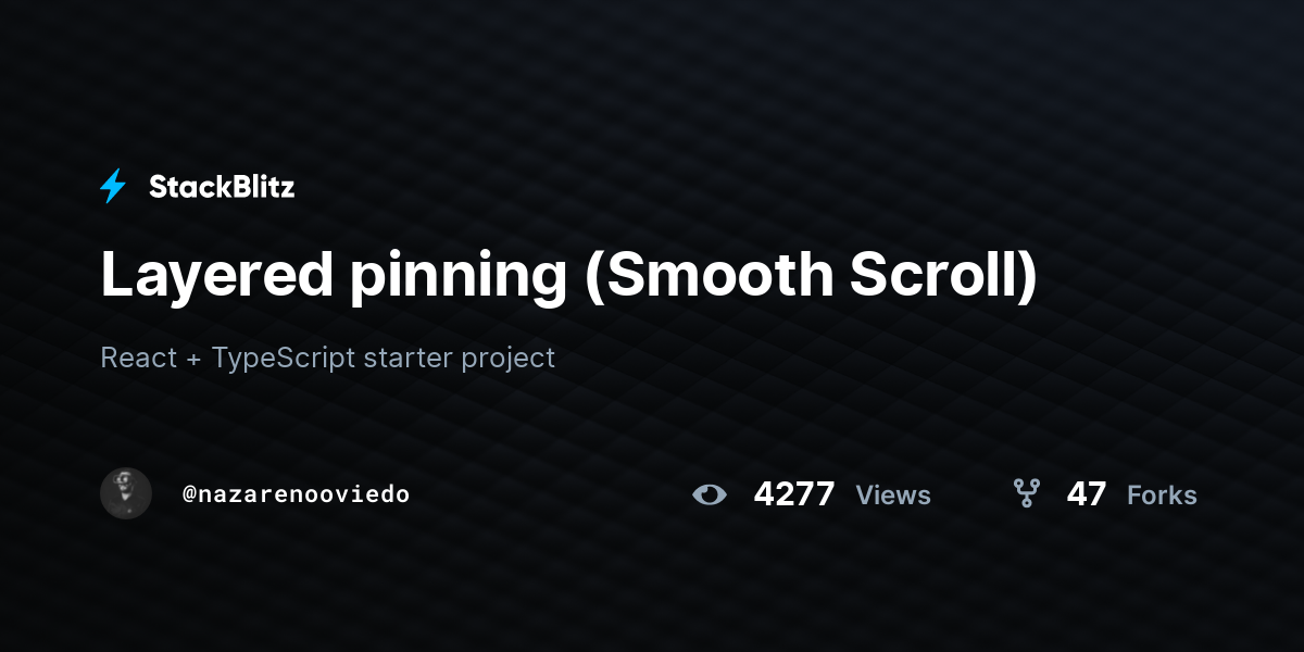 Layered pinning (Smooth Scroll) - StackBlitz