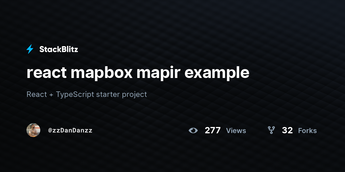 react mapbox mapir example - StackBlitz