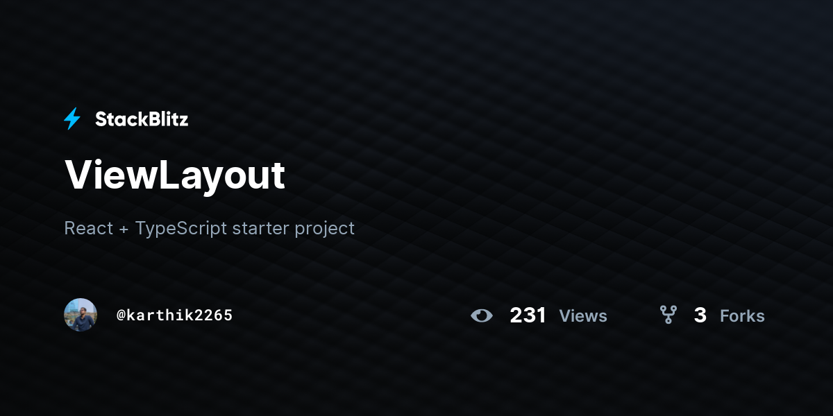 Viewlayout Stackblitz