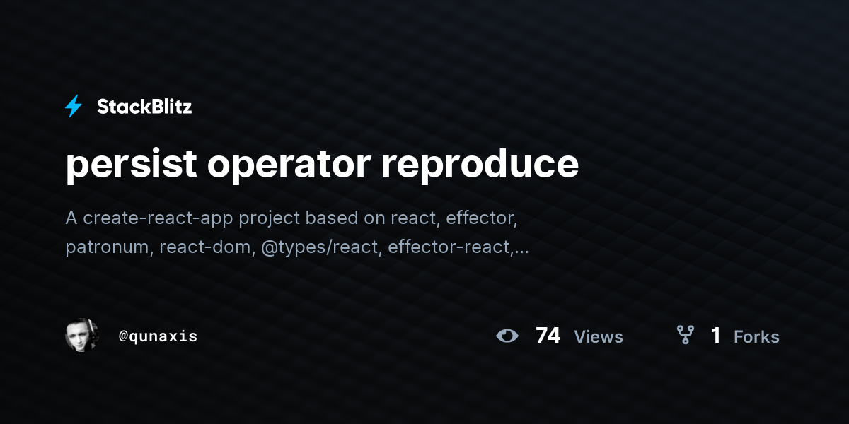 persist operator reproduce - StackBlitz