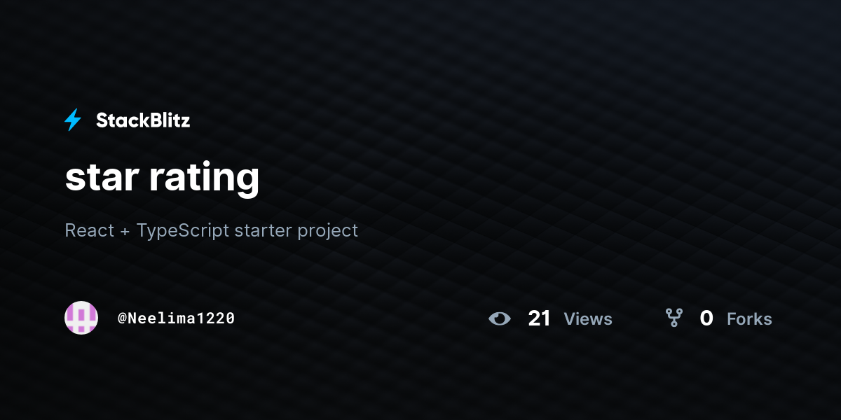 star rating - StackBlitz star rating - StackBlitz