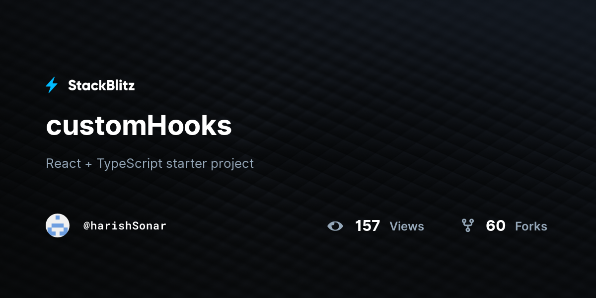 customHooks - StackBlitz customHooks - StackBlitz