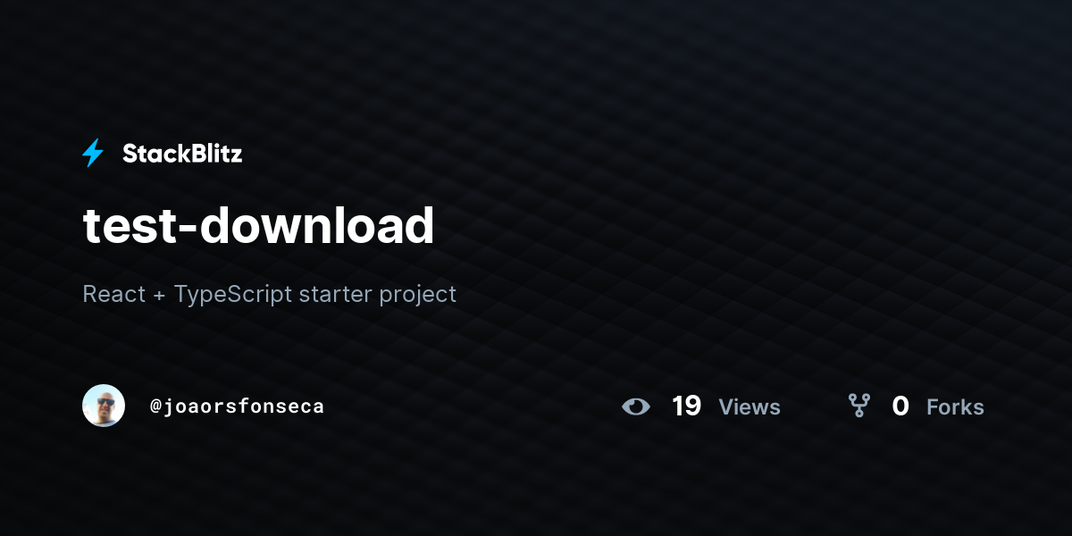 Test Download Stackblitz