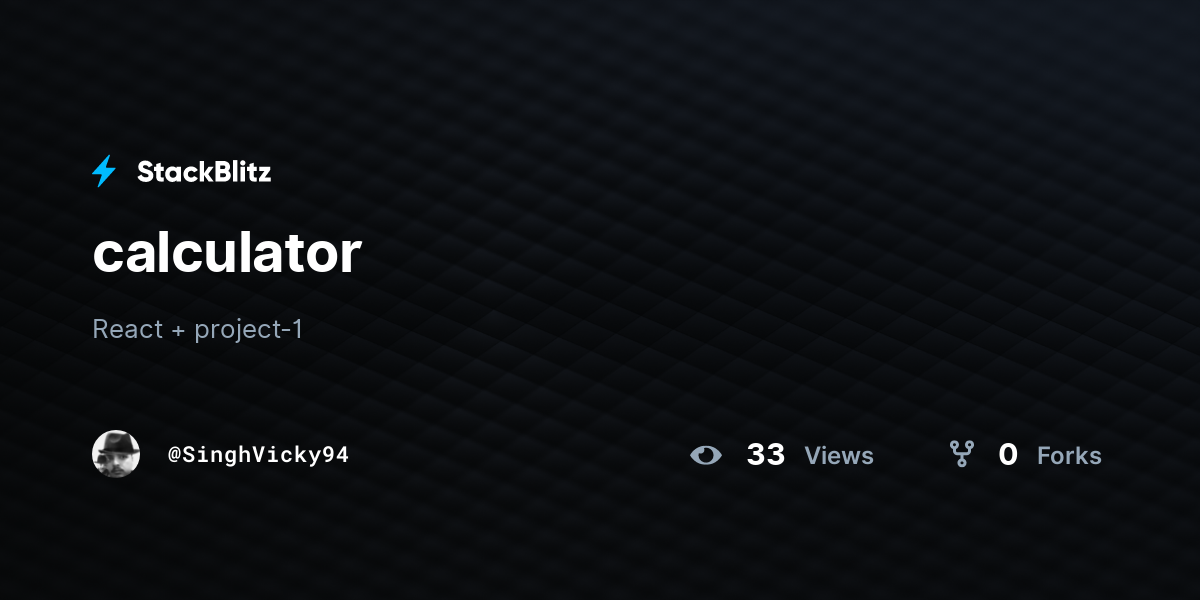 calculator - StackBlitz
