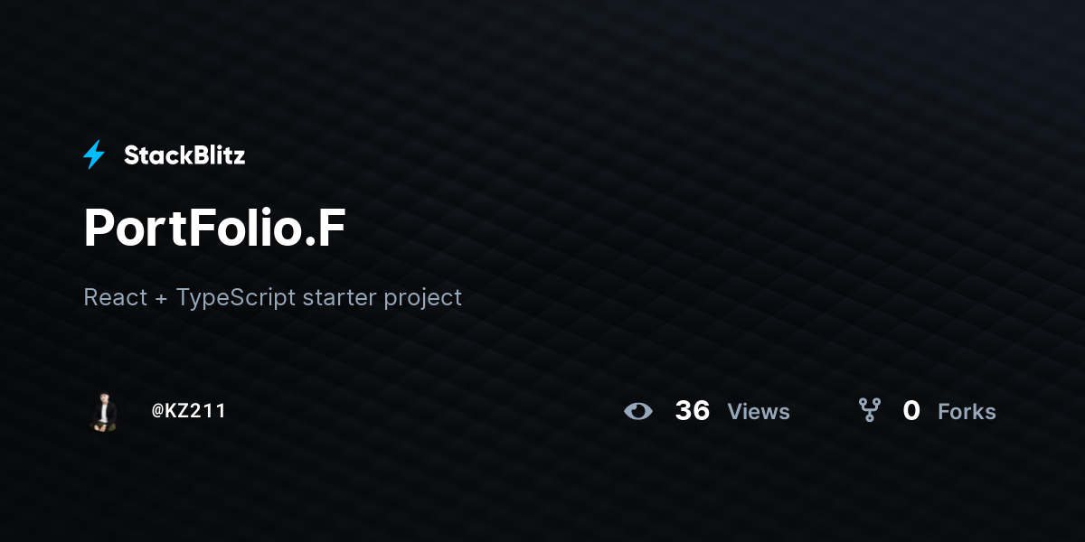 Portfolio F Stackblitz