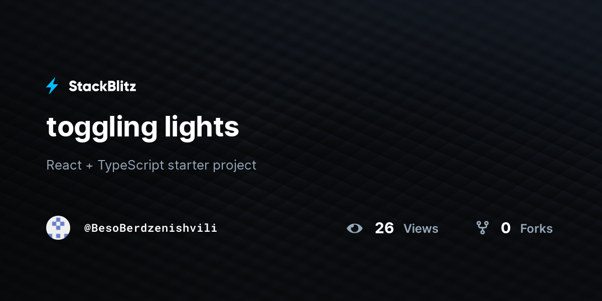toggling lights - StackBlitz