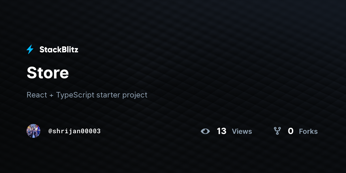Store - StackBlitz