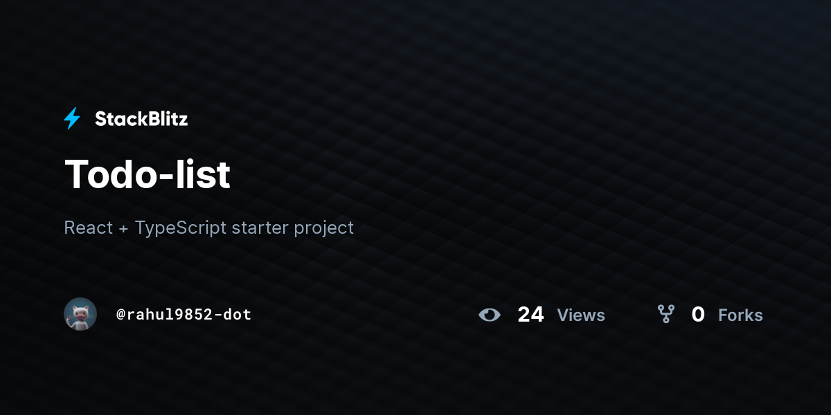 Todo List Stackblitz