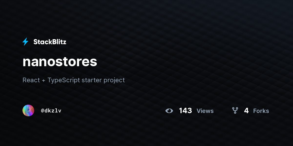 nanostores - StackBlitz