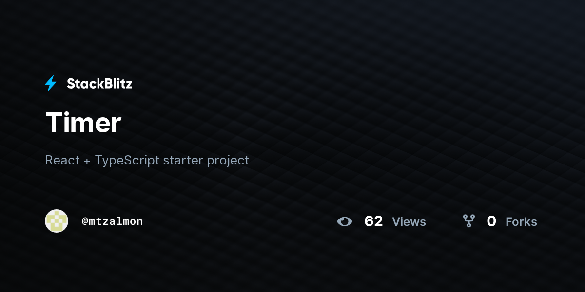 Timer - StackBlitz