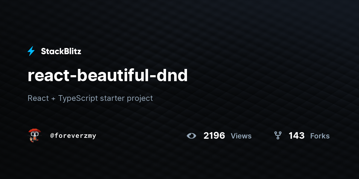 react-beautiful-dnd - StackBlitz