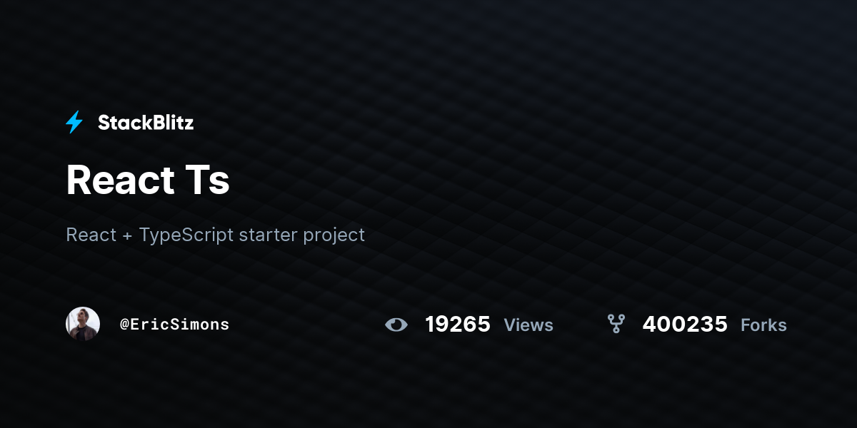 React Ts - StackBlitz