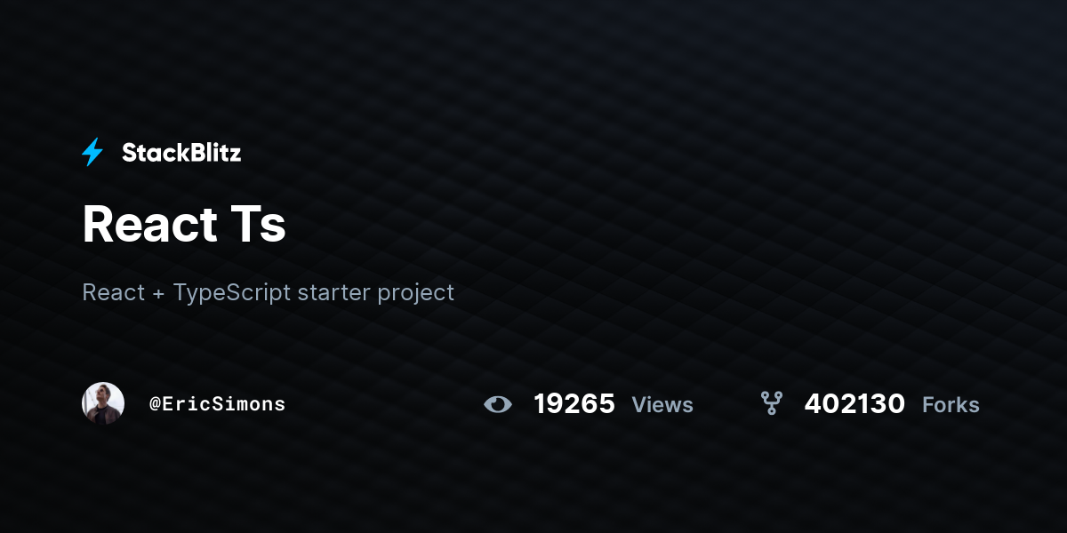 React Ts - StackBlitz