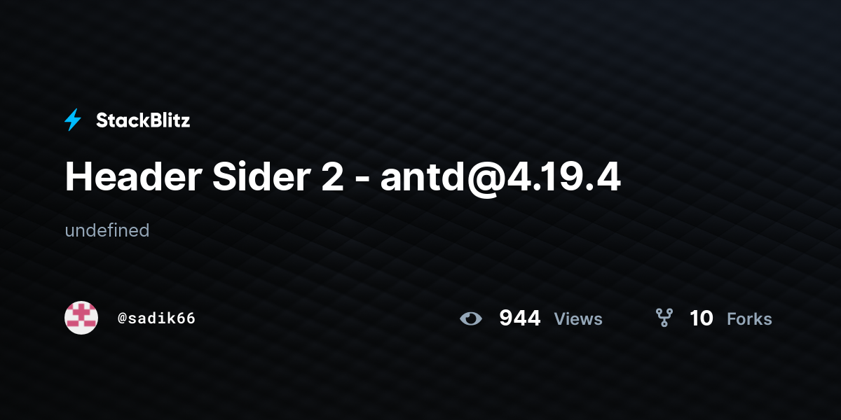 Header Sider 2 Antd 4 19 4 Stackblitz