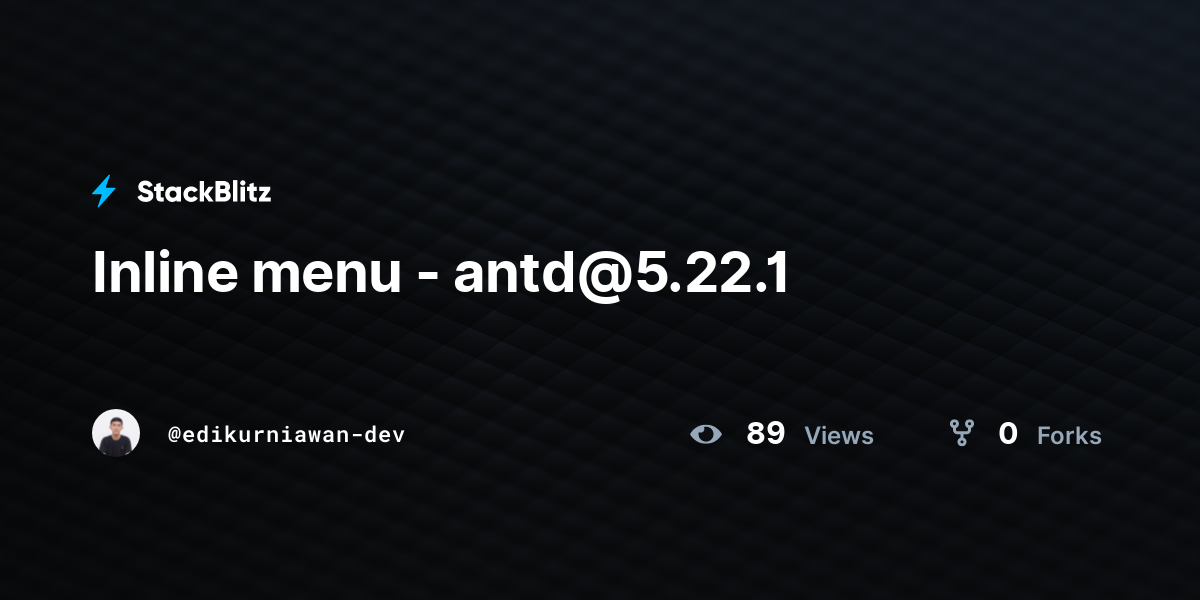 Inline menu - antd@5.22.1 - StackBlitz