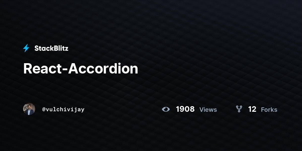 React-Accordion - StackBlitz