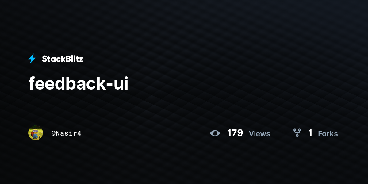 feedback-ui - StackBlitz