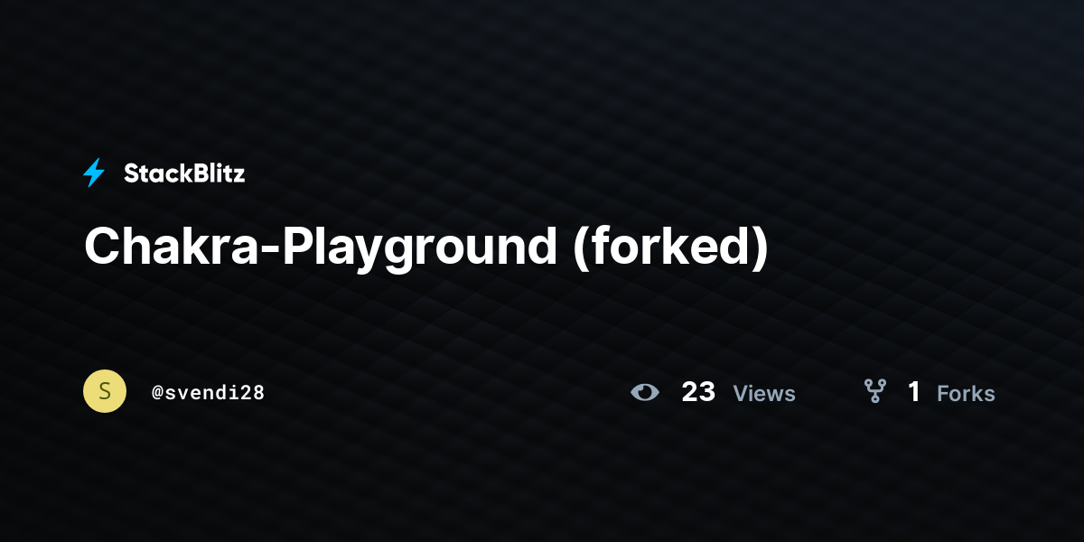 Chakra-Playground (forked) - StackBlitz