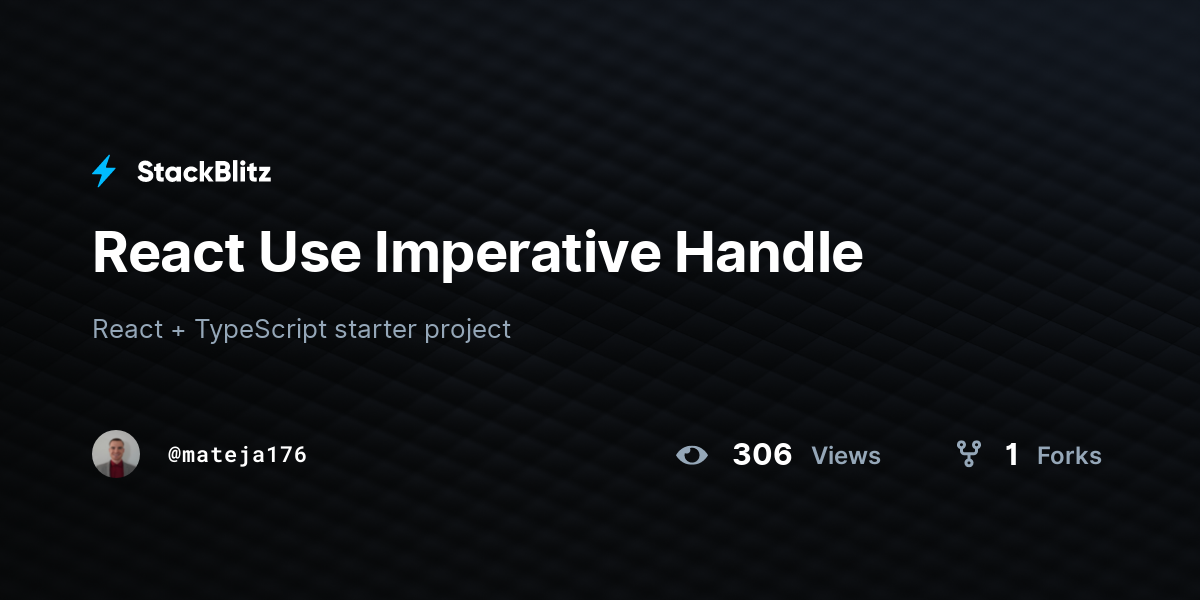 React Use Imperative Handle - StackBlitz