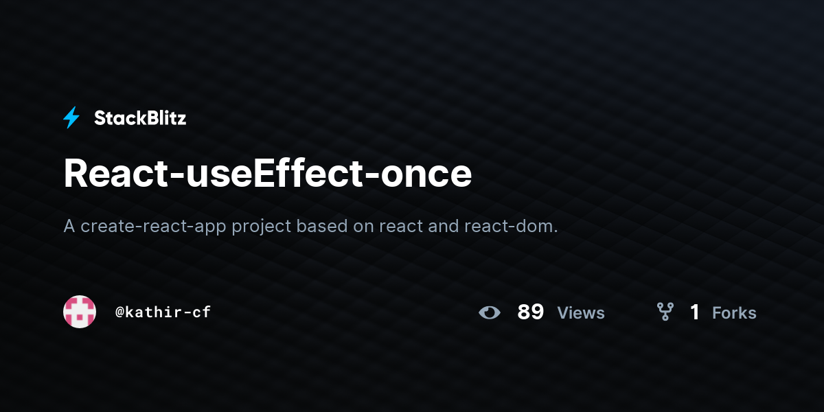 React-useEffect-once - StackBlitz