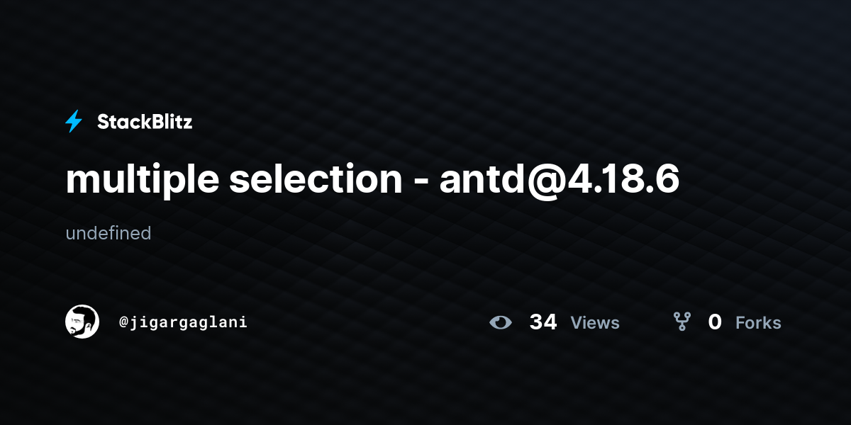 multiple selection - antd@4.18.6 - StackBlitz