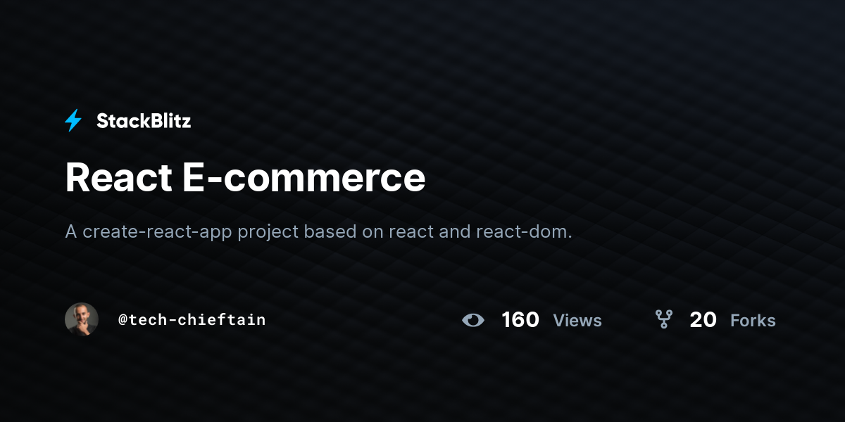 React E-commerce - StackBlitz