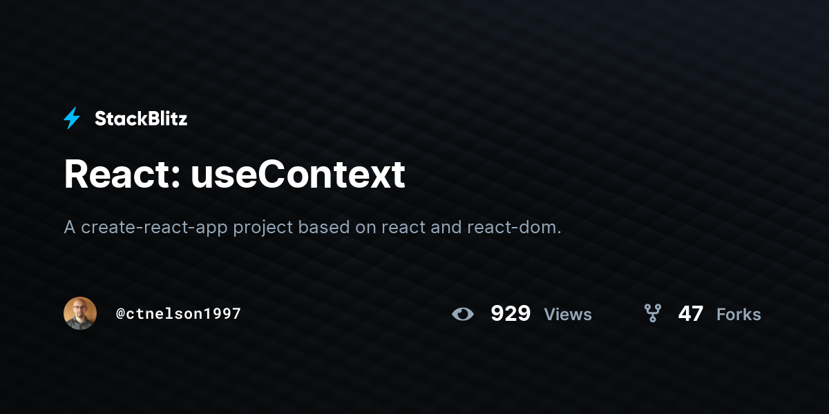 React: useContext - StackBlitz