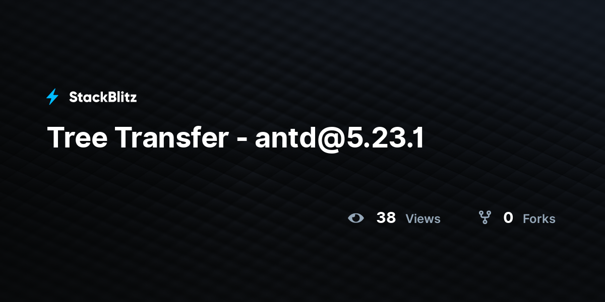 Tree Transfer - antd@5.23.1 - StackBlitz