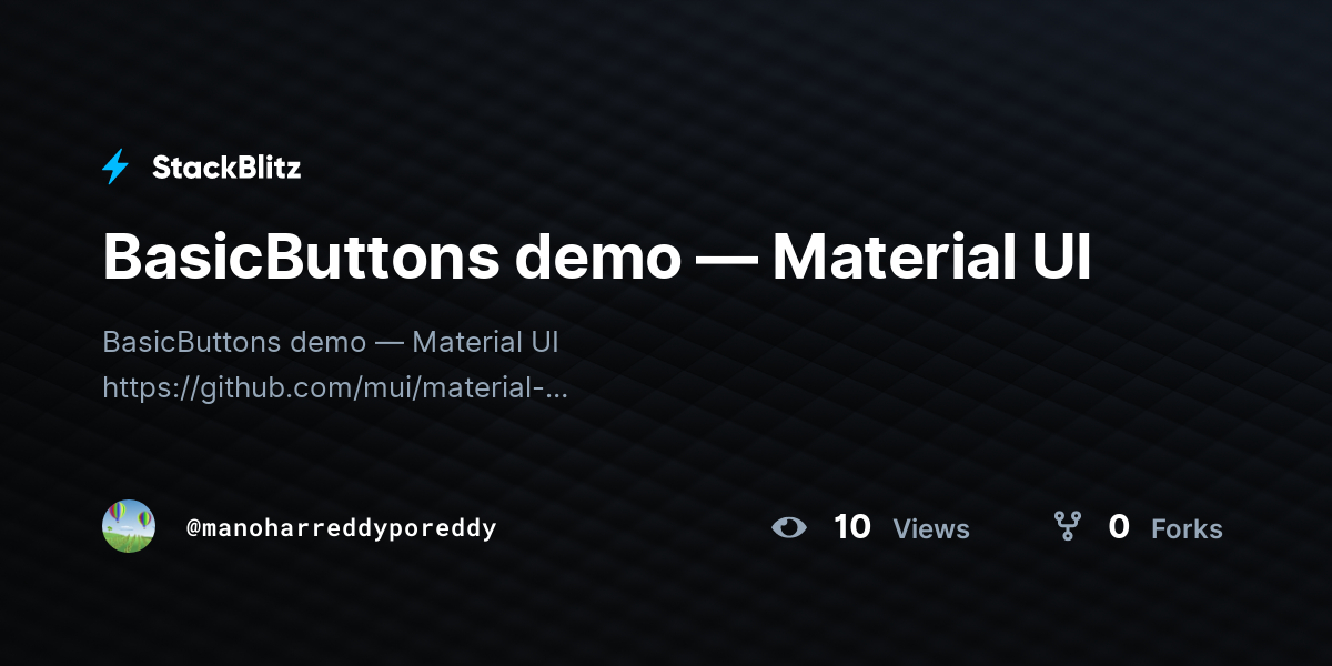 BasicButtons demo — Material UI - StackBlitz