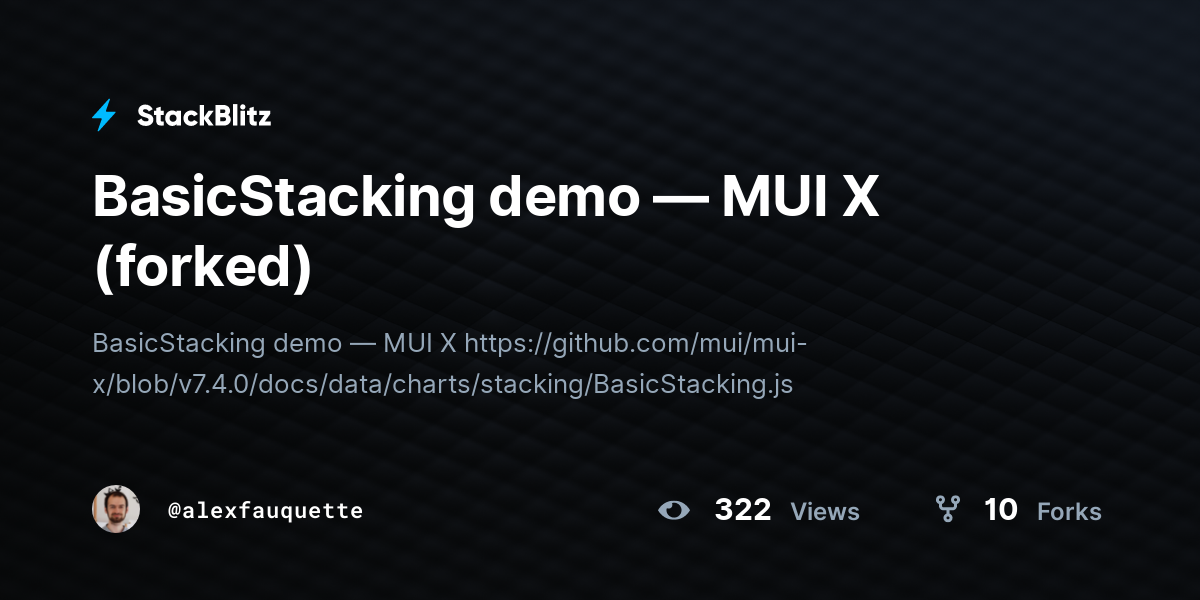 BasicStacking demo — MUI X (forked) - StackBlitz