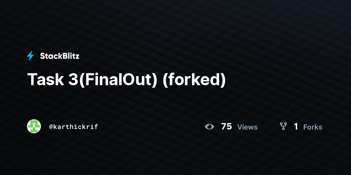 Task 3(FinalOut) (forked) - StackBlitz
