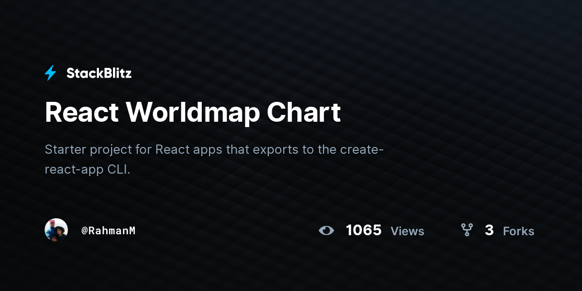 React Worldmap Chart - StackBlitz