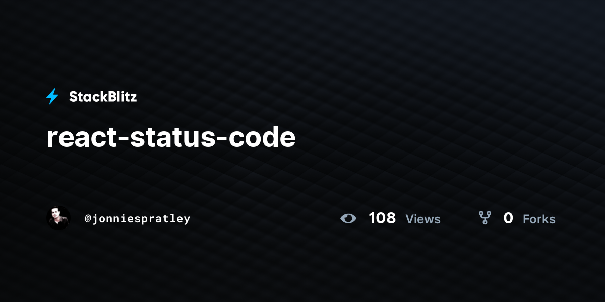 React status code StackBlitz