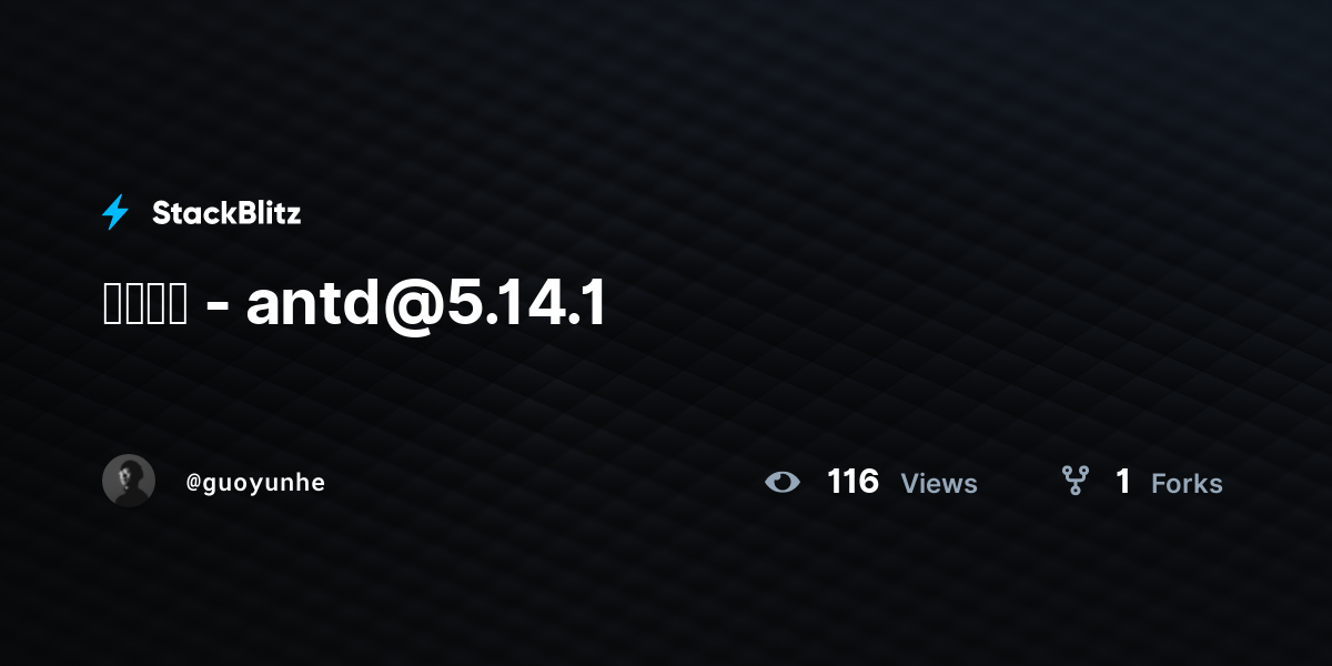 基本使用 - antd@5.14.1 - StackBlitz