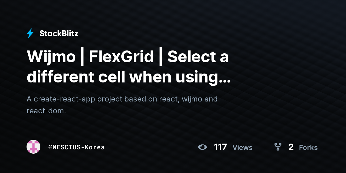 Wijmo | FlexGrid | Select a different cell when using validation - StackBlitz