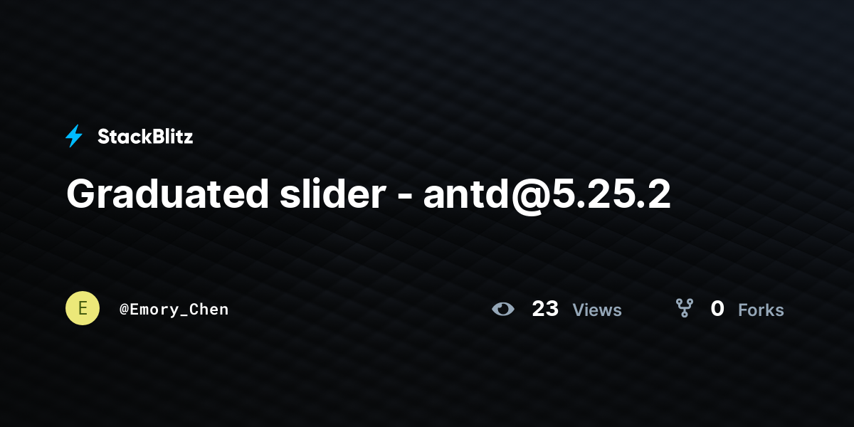 Graduated slider - antd@5.25.2 - StackBlitz