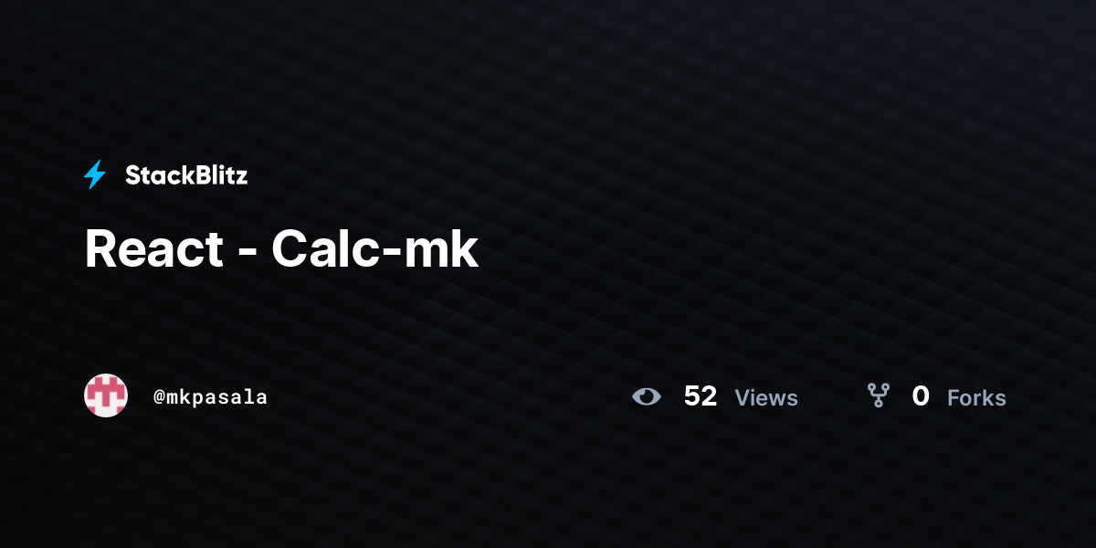 React - Calc-mk - StackBlitz
