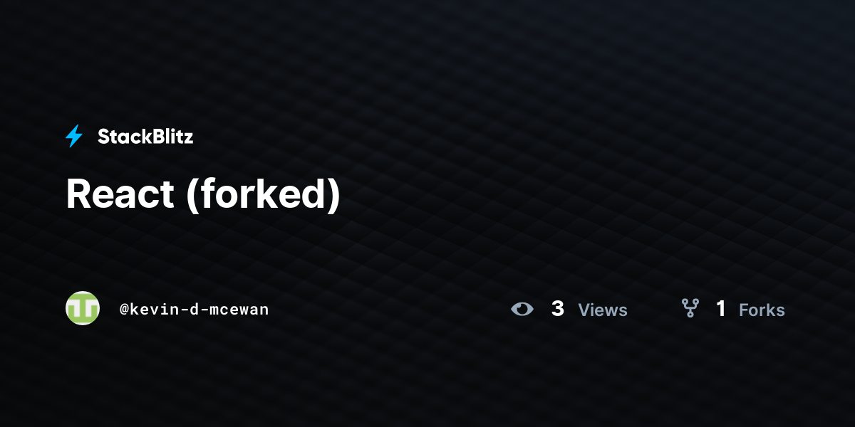 React (forked) - StackBlitz