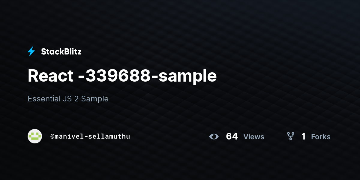React -339688-sample - StackBlitz