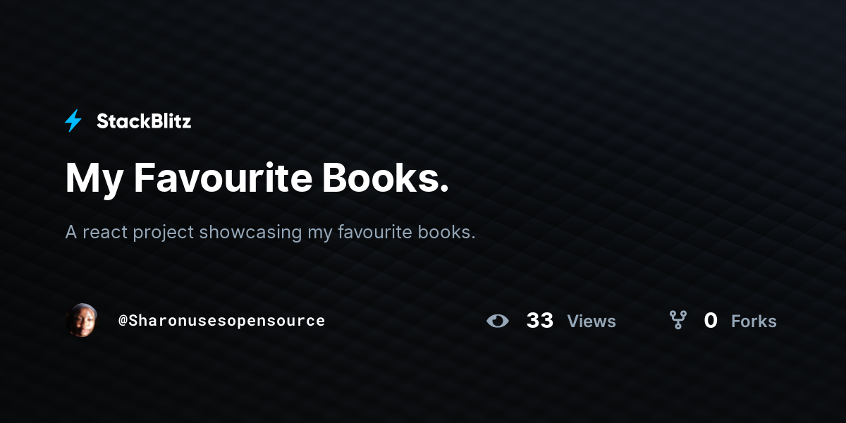 My Favourite Books. - StackBlitz