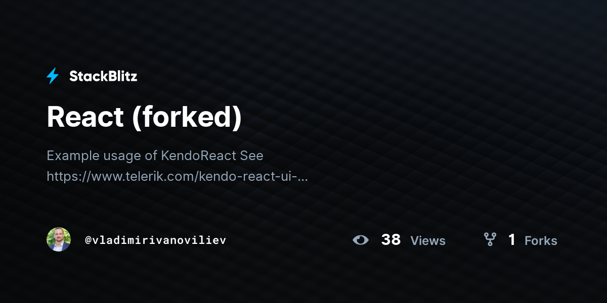 React (forked) - StackBlitz