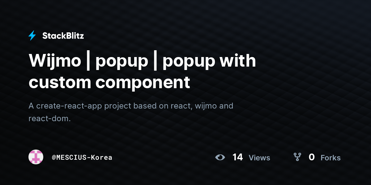 Wijmo | popup | popup with custom component - StackBlitz