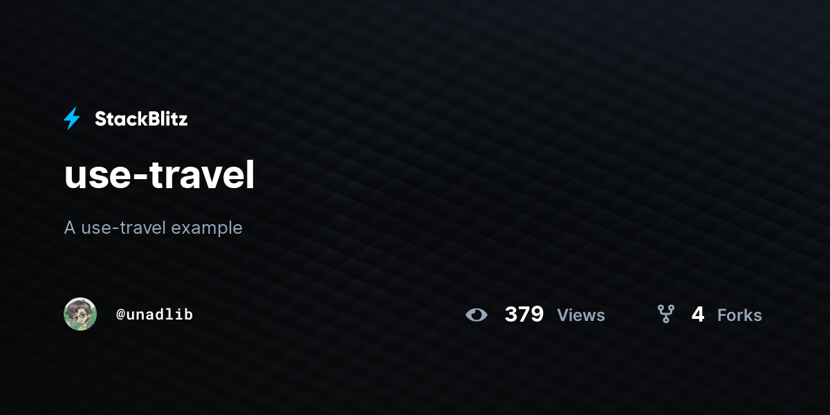 use-travel - StackBlitz