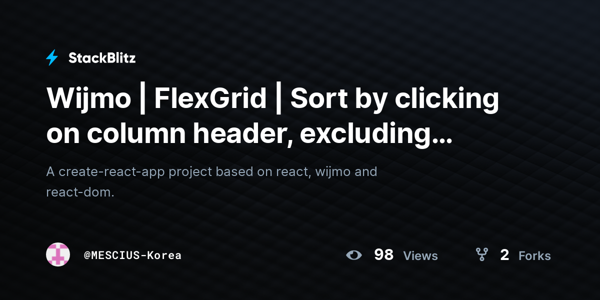 Wijmo | FlexGrid | Sort by clicking on column header, excluding frozen ... Wijmo | FlexGrid | Sort by clicking on column header, excluding frozen ...