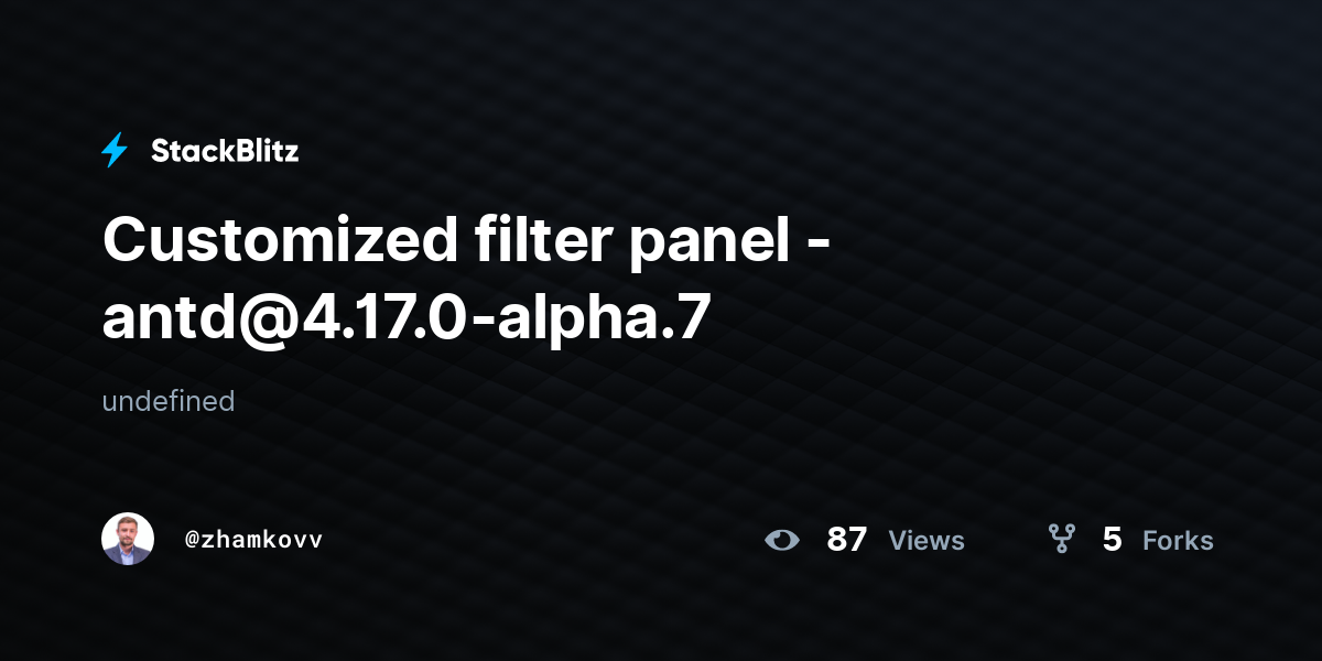 Customized filter panel - antd@4.17.0-alpha.7 - StackBlitz