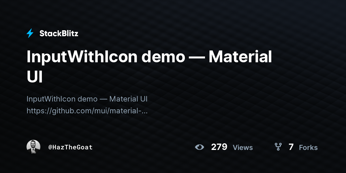 InputWithIcon demo — Material UI - StackBlitz