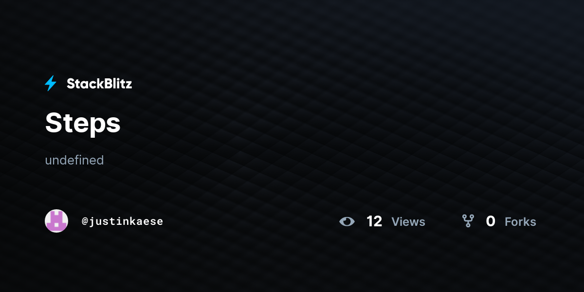 Steps - StackBlitz