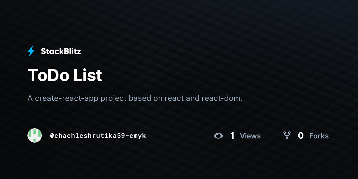 Todo List Stackblitz