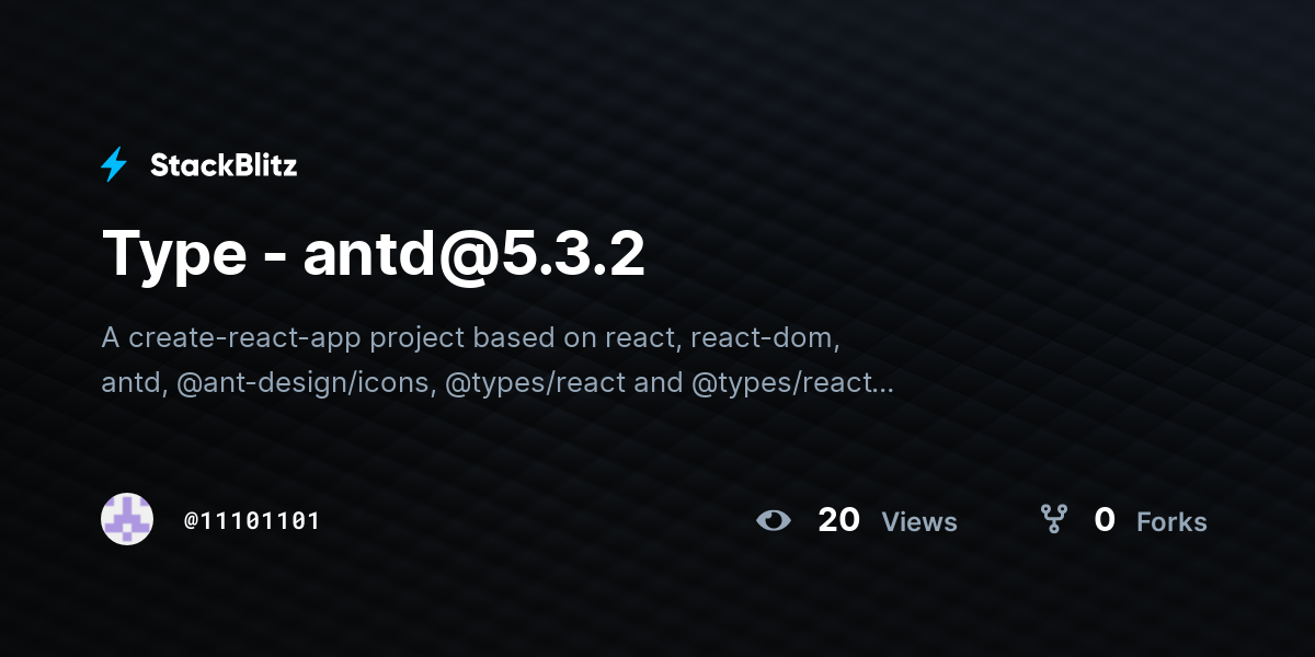 Type - antd@5.3.2 - StackBlitz