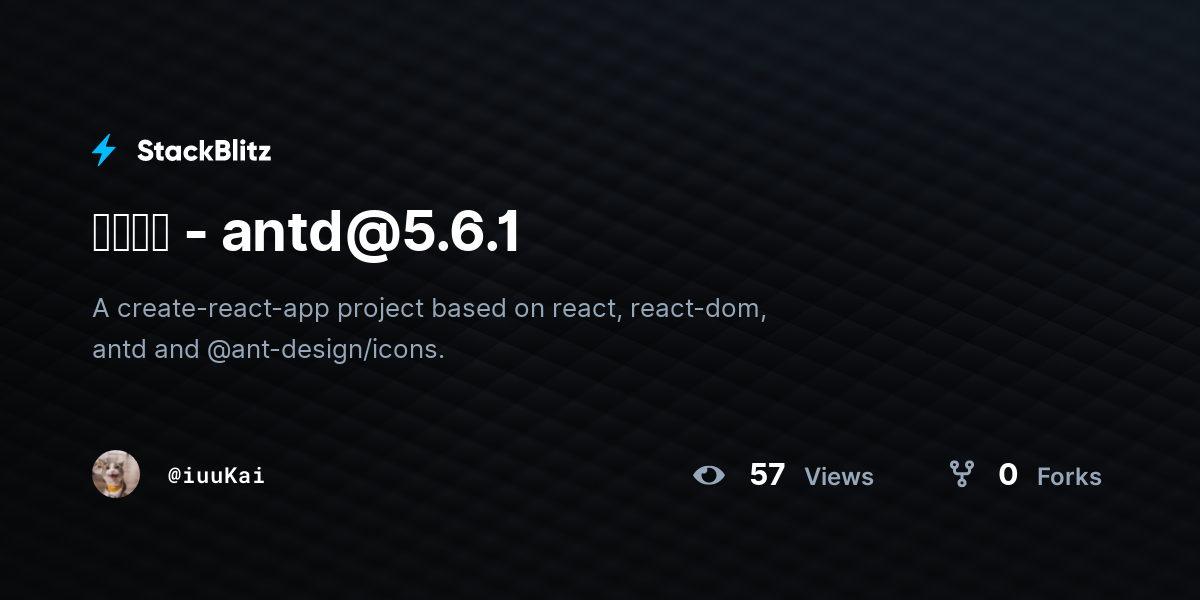 内嵌菜单 - antd@5.6.1 - StackBlitz